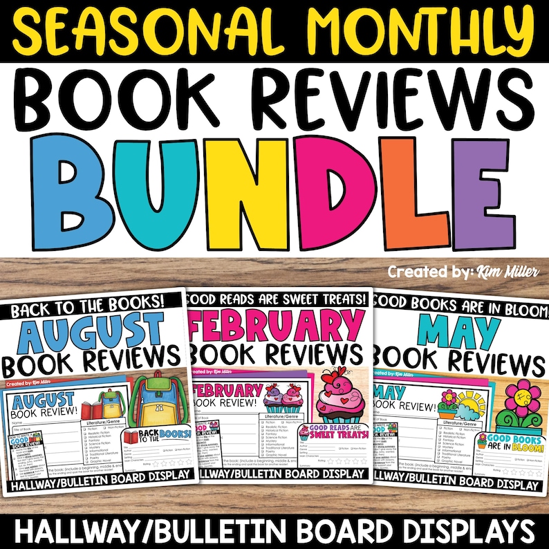 Book Review Book Report Templates for Kids Bundle | Reading Bulletin ...
