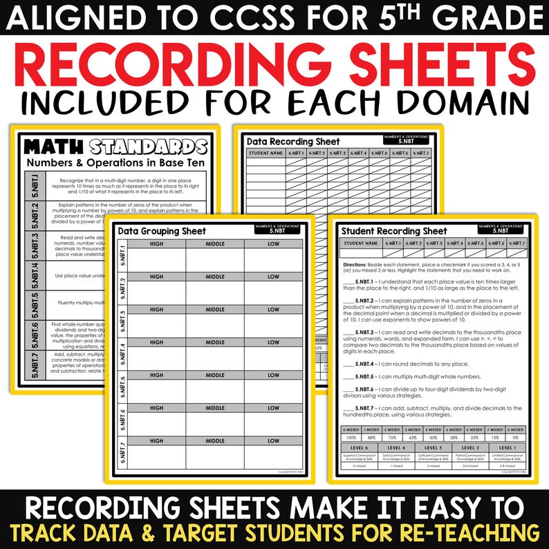 5th Grade Math Worksheet, 5th Grade Math Printable, Fifth Grade Math ...