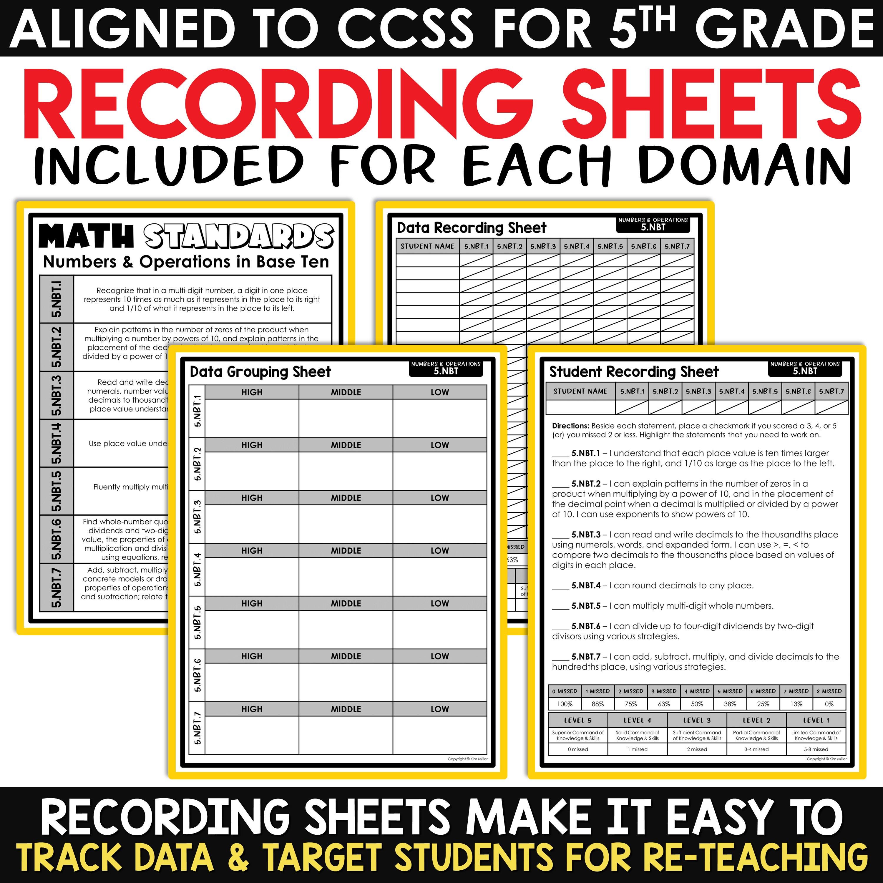 5th Grade Math Worksheet, 5th Grade Math Printable, Fifth Grade Math ...