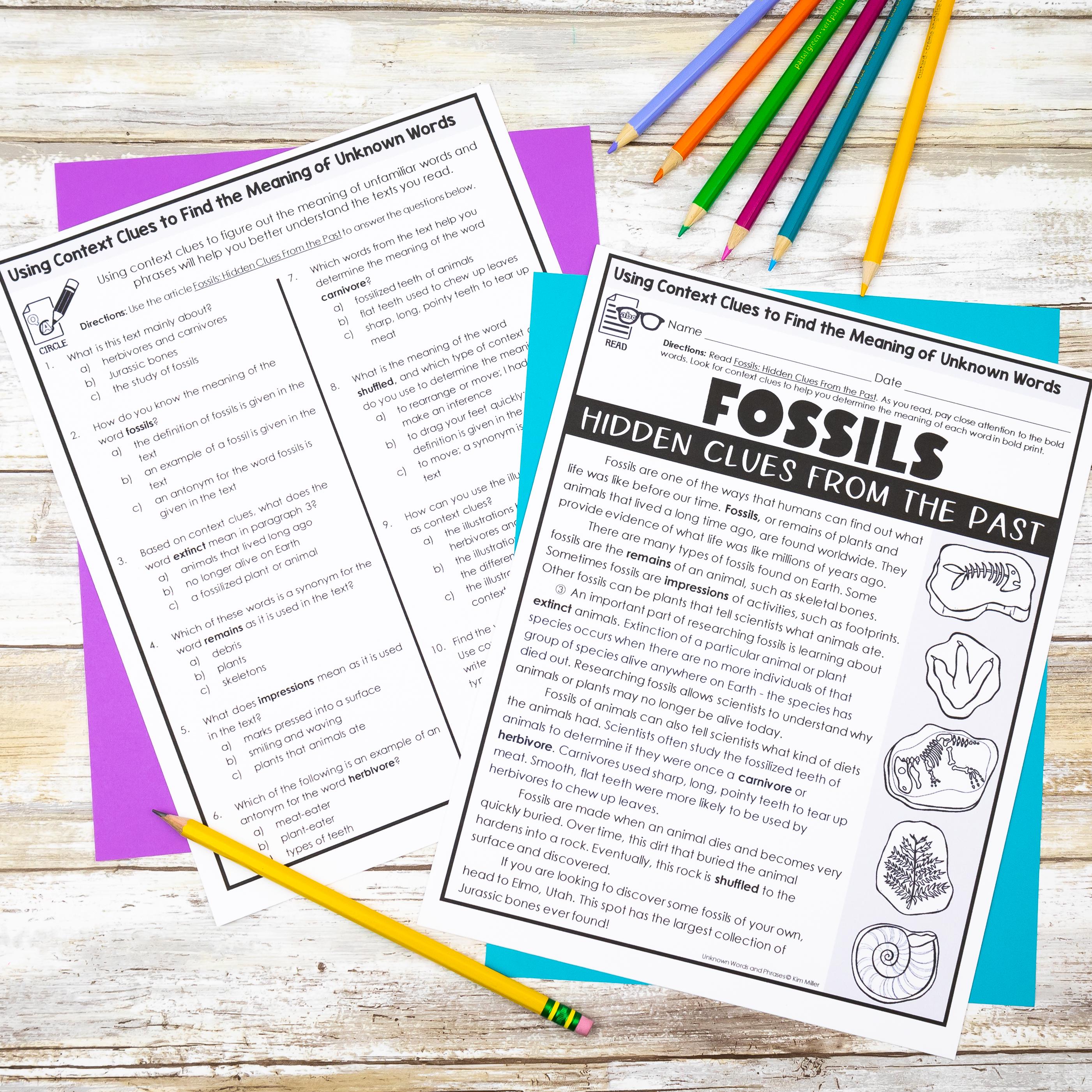 Context Clues Anchor Chart, Vocabulary Worksheets, Reading ...