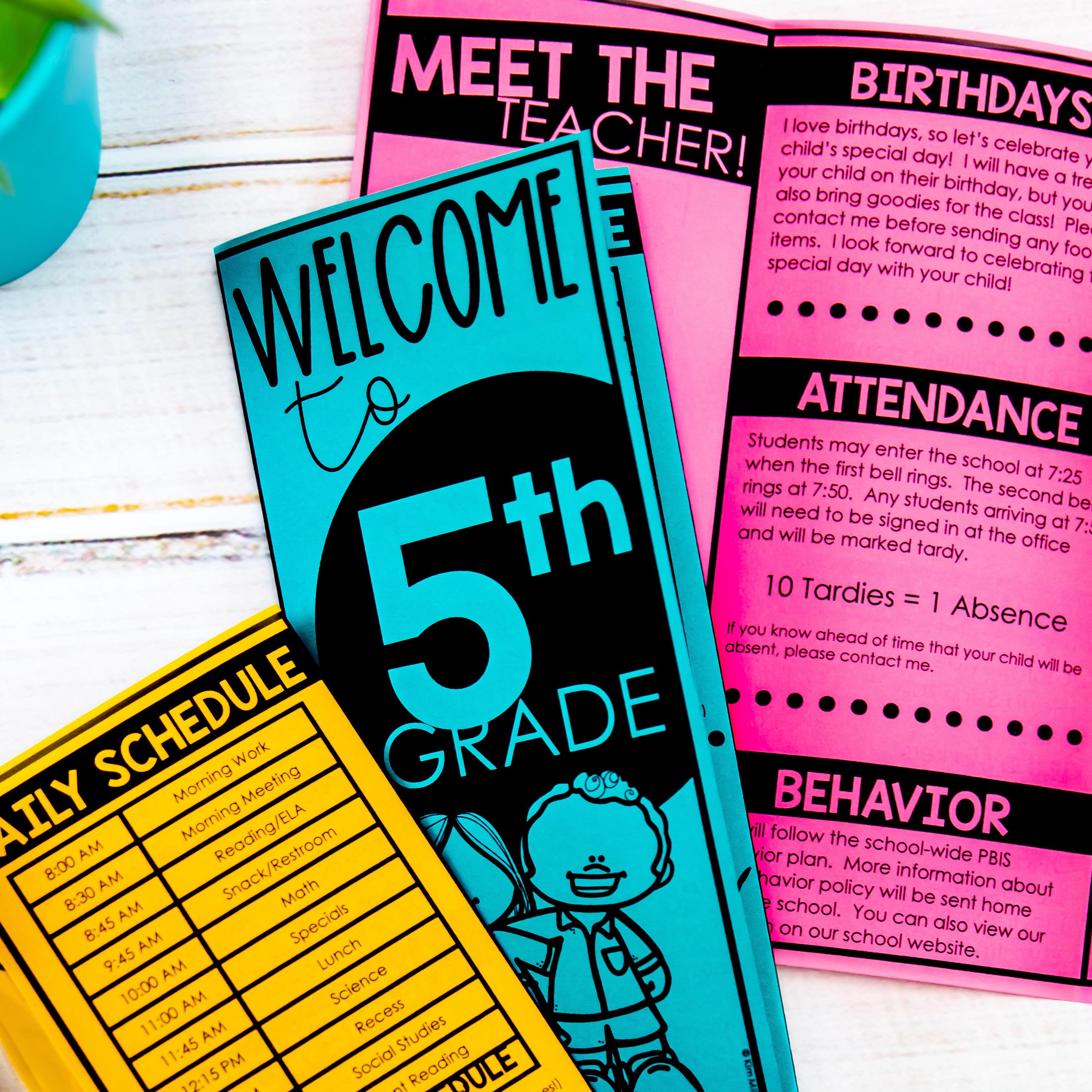 Welcome Back to School EDITABLE Letter Brochure Meet the Teacher ...