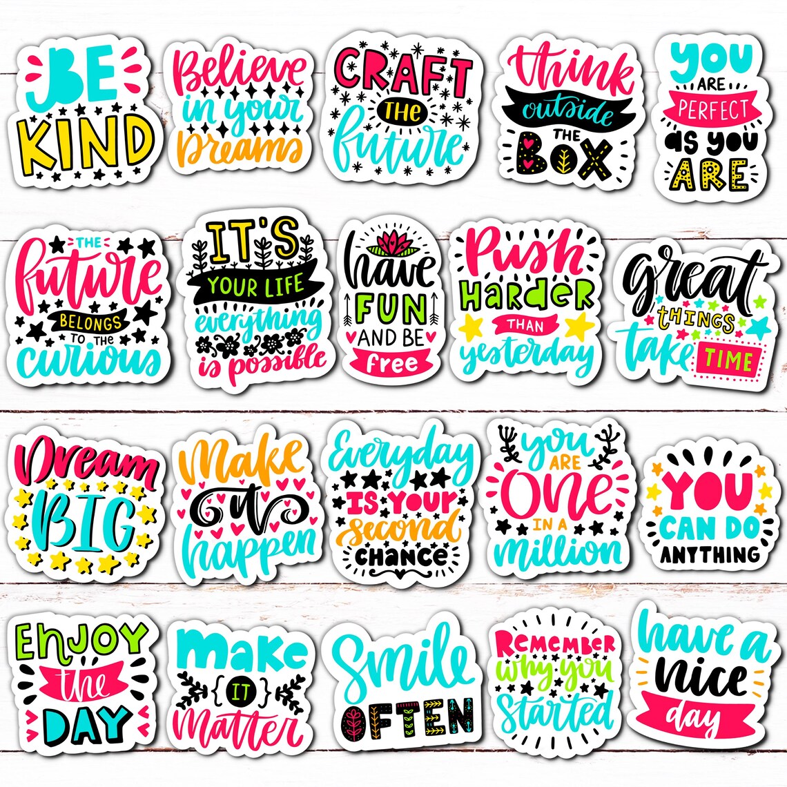 Digital Sticker Book for Kids, Motivational Digital Stickers, Digital ...