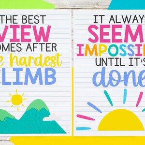 Motivational Posters for Classroom | Bright Decor Rainbow Classroom ...