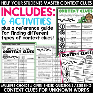 Context Clues Anchor Chart, Vocabulary Worksheets, Reading ...