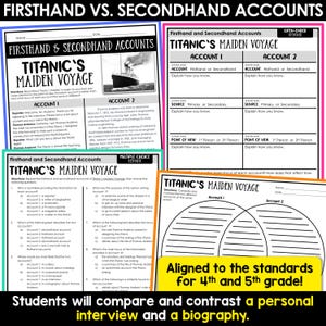 Primary & Secondary Sources Firsthand Secondhand Accounts Nonfiction ...