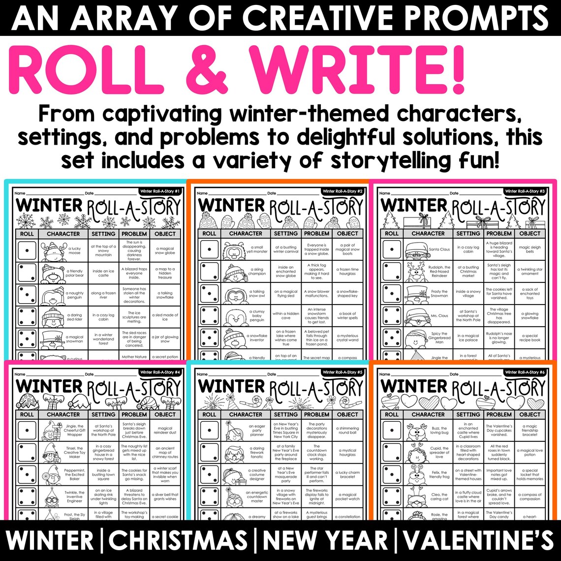 Winter Writing Prompts for Kids Creative Writing Prompts Worksheets ...