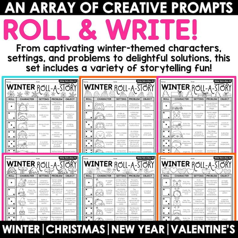 Winter Writing Prompts for Kids Creative Writing Prompts Worksheets ...
