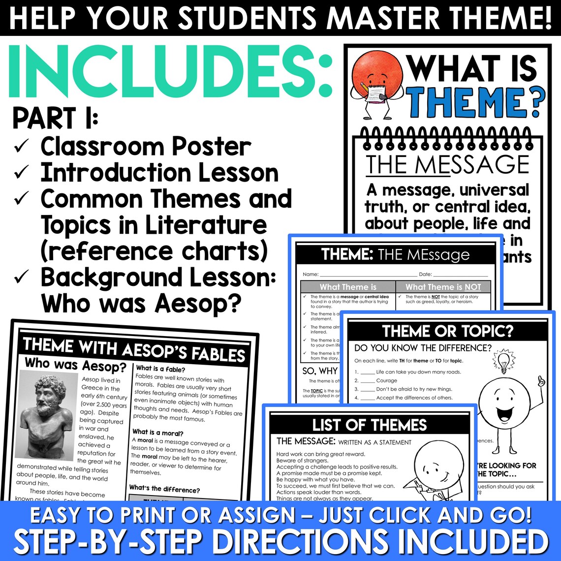 Aesop's Fables Curriculum, Teaching Theme With Aesop's Fables ...