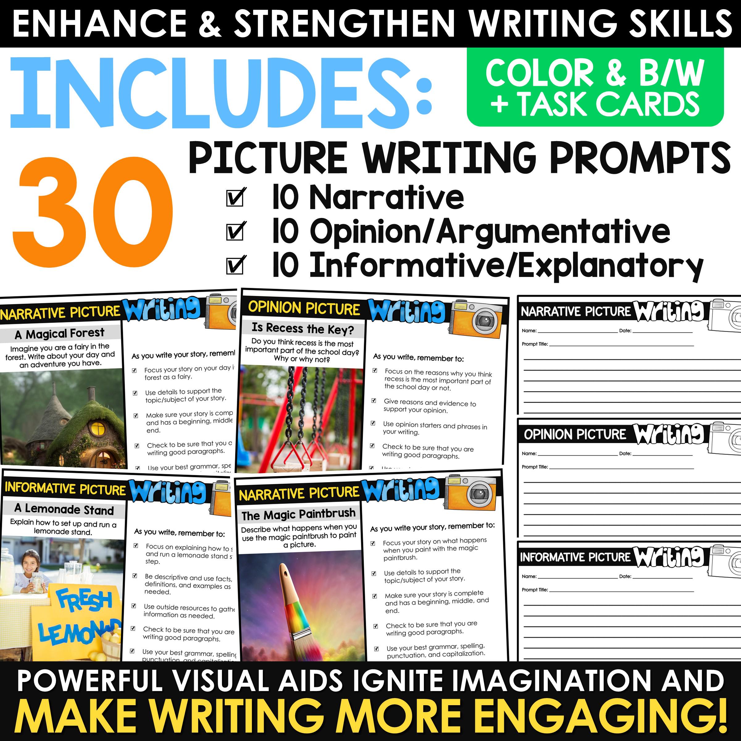 Picture Writing Prompts for Kids Creative Writing Prompts Worksheets ...