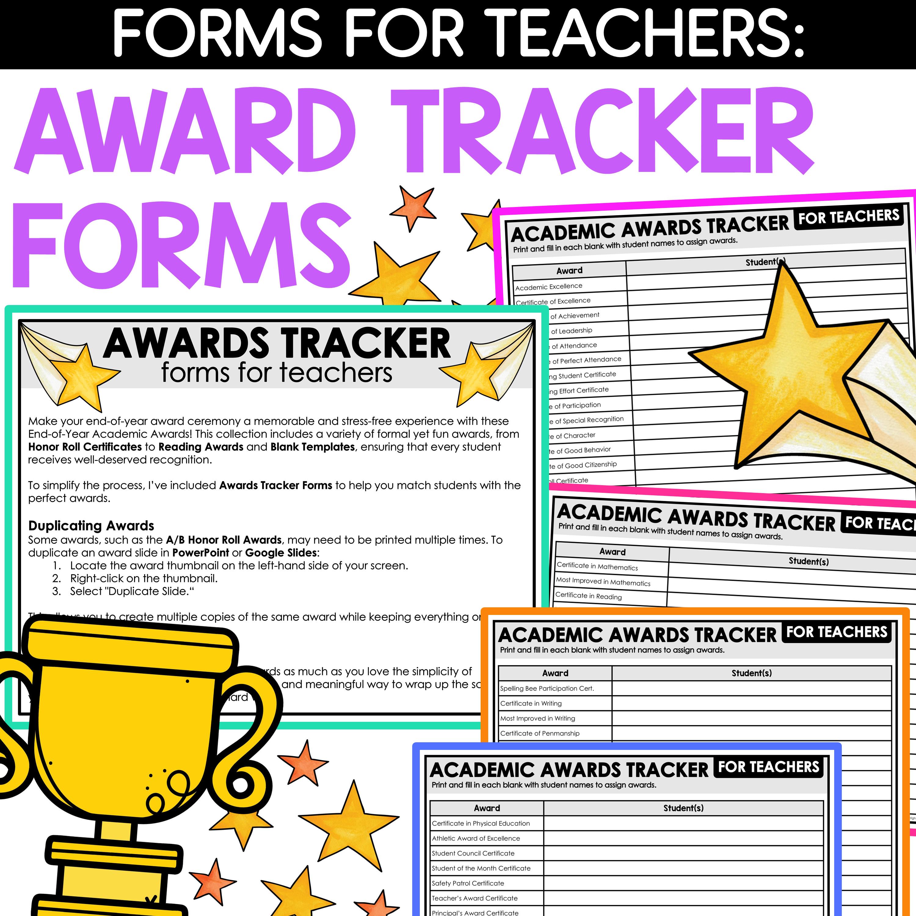 End of Year Student Awards Bundle | Editable Certificates for Classroom ...