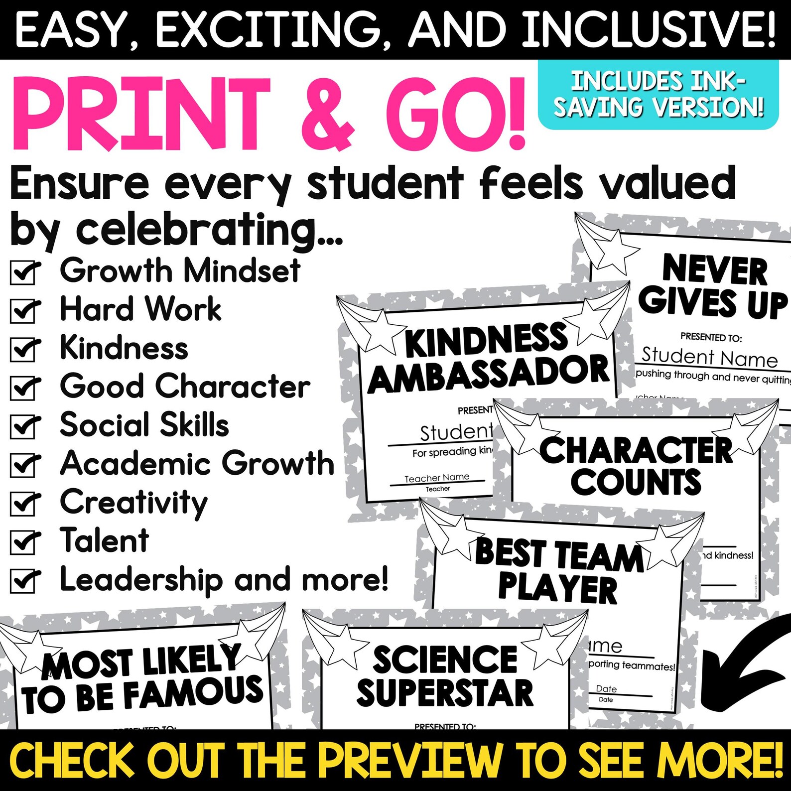 End of Year Awards Ceremony, Editable Superlative Awards for Teachers ...