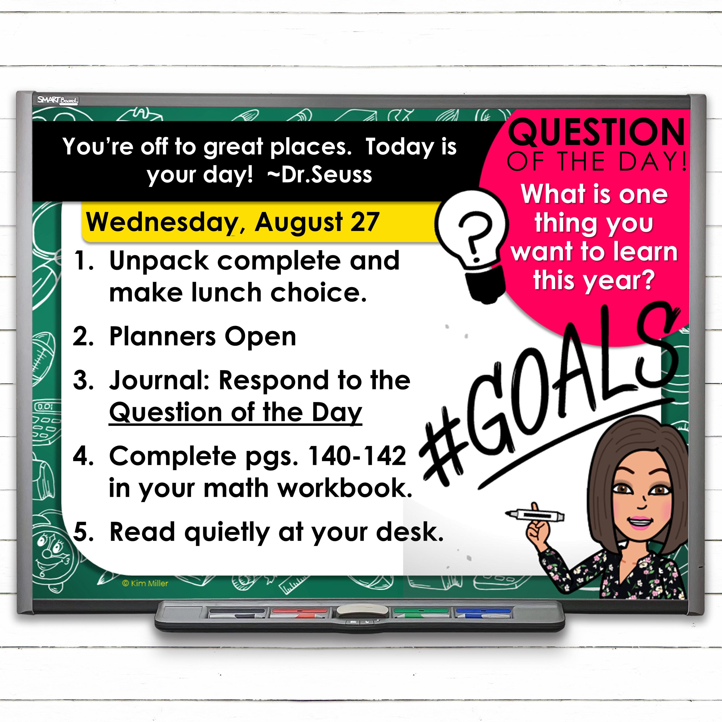 Morning Slides for Teachers Template, Morning Meeting Slides, Daily ...