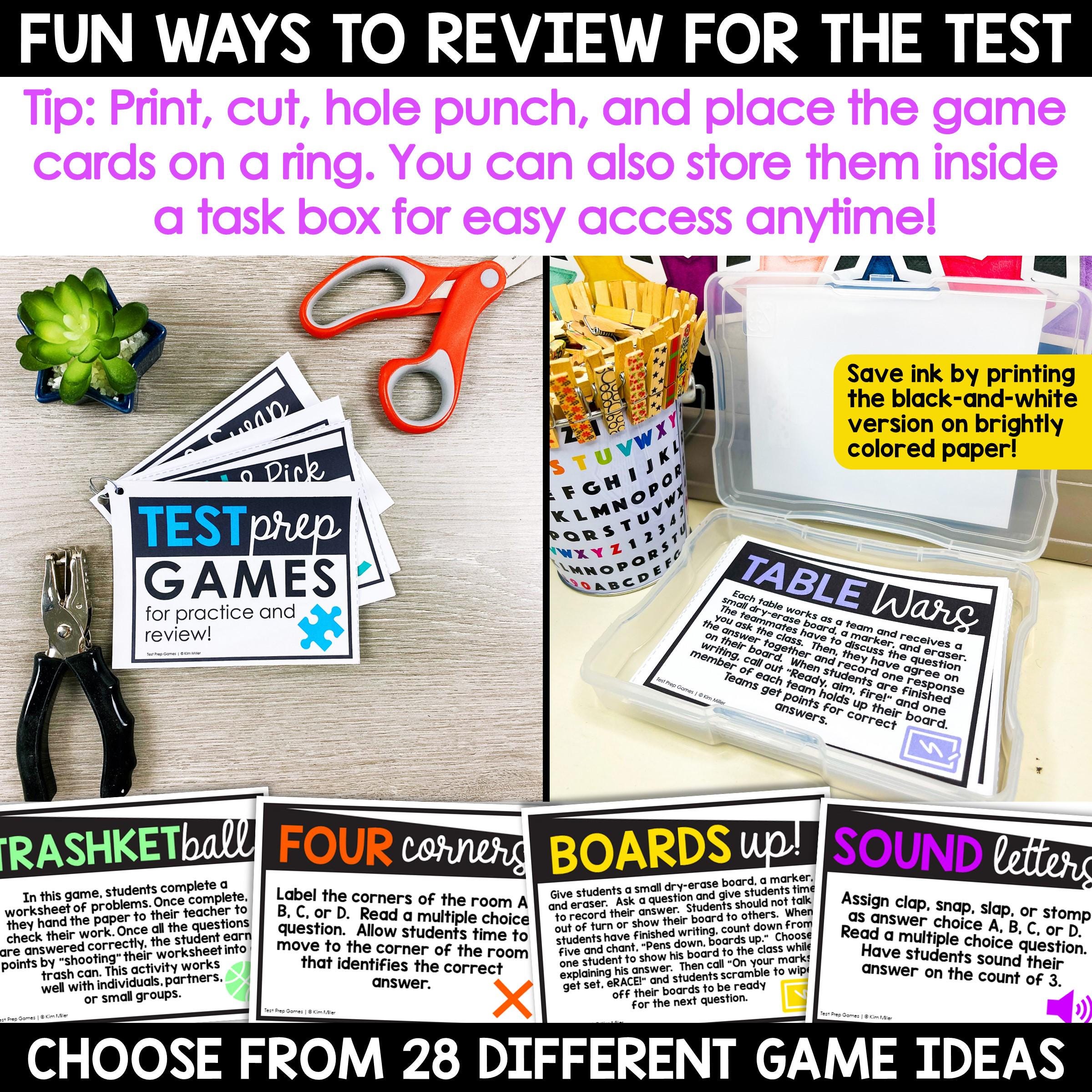 Test Taking Strategies & Motivational Games | Classroom Test Prep ...