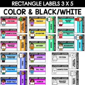 Reading Genre Posters With Classroom Library Labels | Genre Posters ...