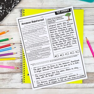 RACES Writing Strategy Anchor Chart Text Evidence Worksheets Reading ...