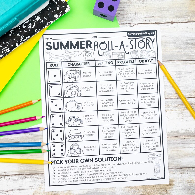 Summer Writing Prompts for Kids Creative Writing Prompts Worksheets ...