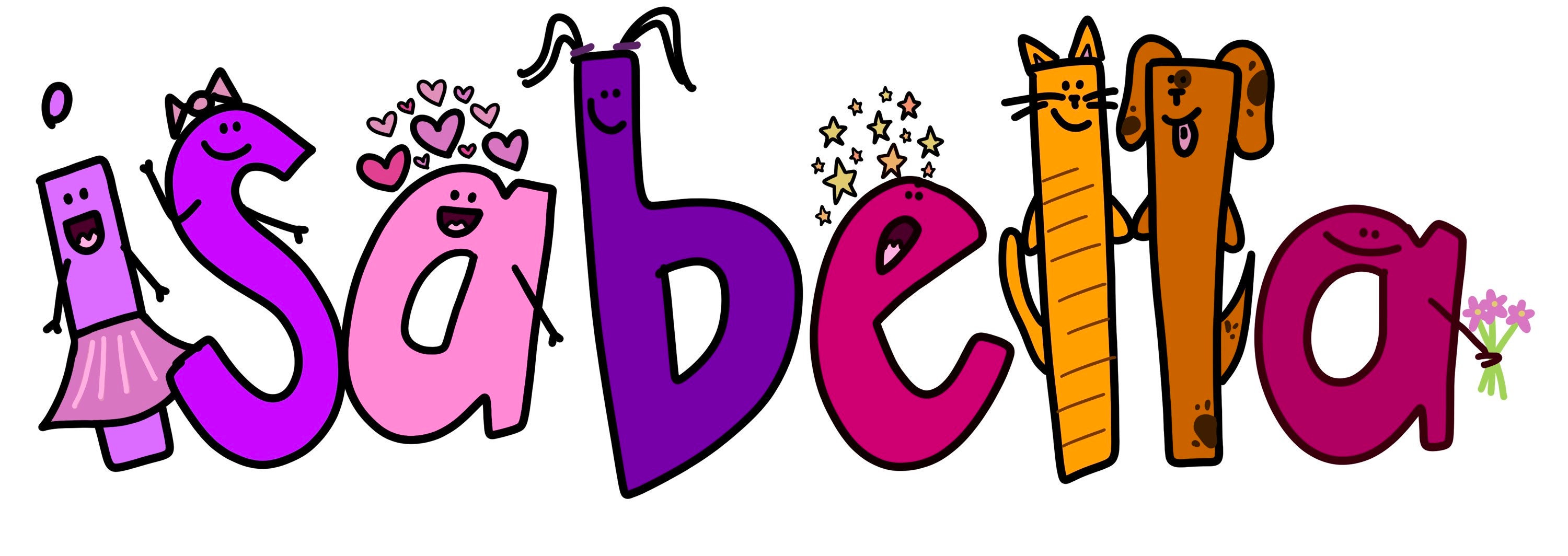 Character Name Drawing - Etsy