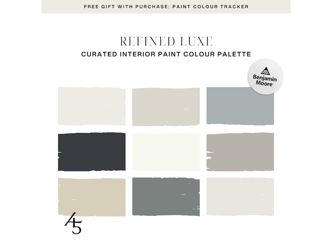 Refined Luxe Colour Palette: Benjamin Moore Paint Colour Scheme for ...