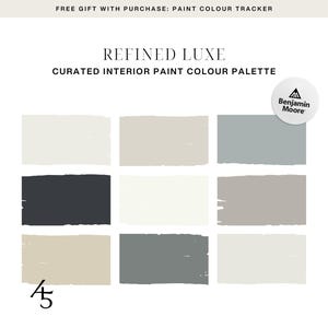 Refined Luxe Colour Palette: Benjamin Moore Paint Colour Scheme for ...