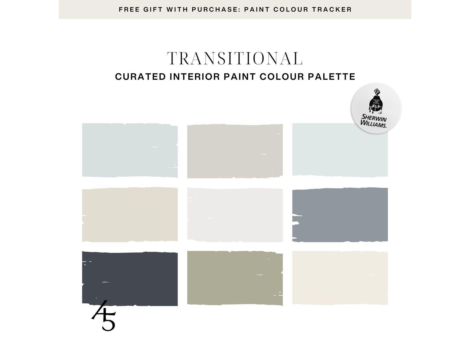 Transitional Colour Palette: Sherwin-williams Paint Colour Scheme for ...