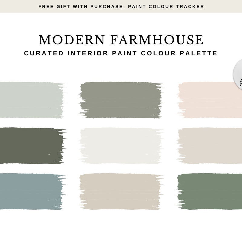 Modern Farmhouse Color Palette - Etsy