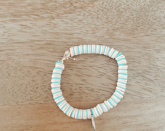 Preppy Sunset Inspired Clay Bead Bracelet - Etsy