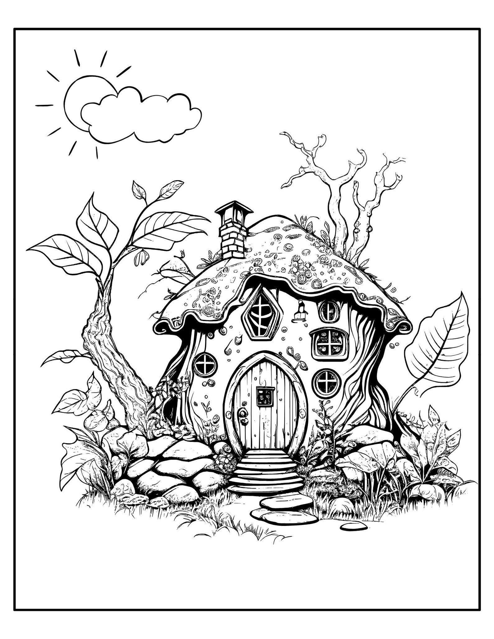 12 Unique House Coloring Page, Printable Coloring Pages - Etsy