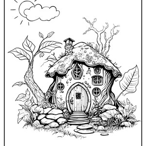 12 Unique House Coloring Page, Printable Coloring Pages - Etsy