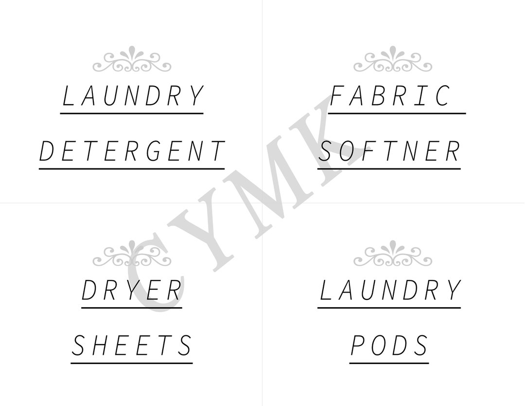 Printable Laundry Labels Digital Download - Etsy
