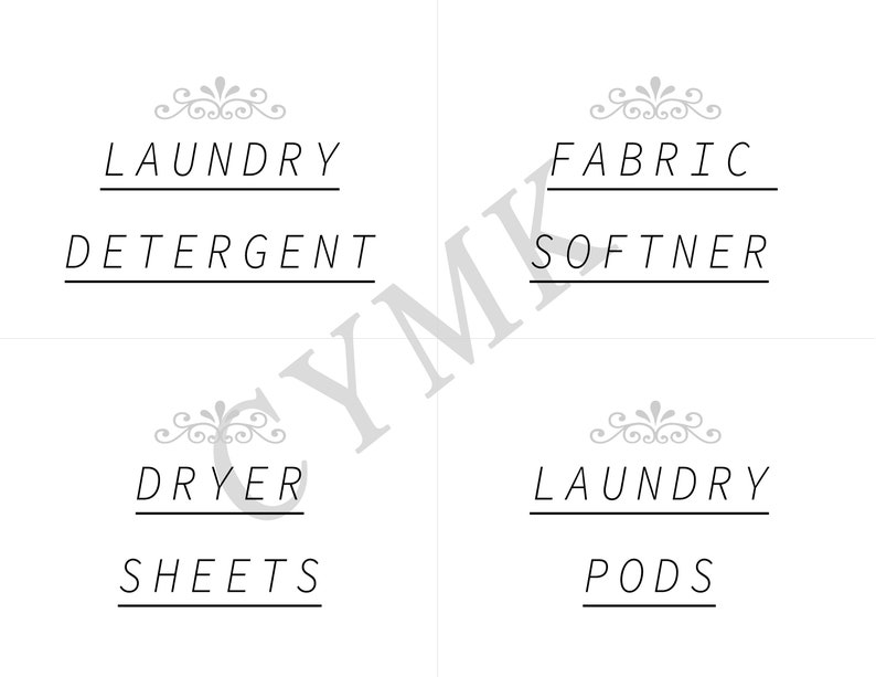 Printable Laundry Labels; Digital Download - Etsy