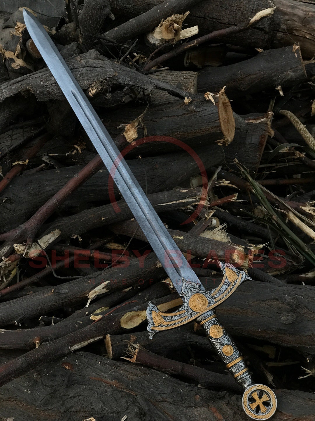 Hand Crafted Medieval Templar Knight Sacred Damascus Holy Long - Etsy