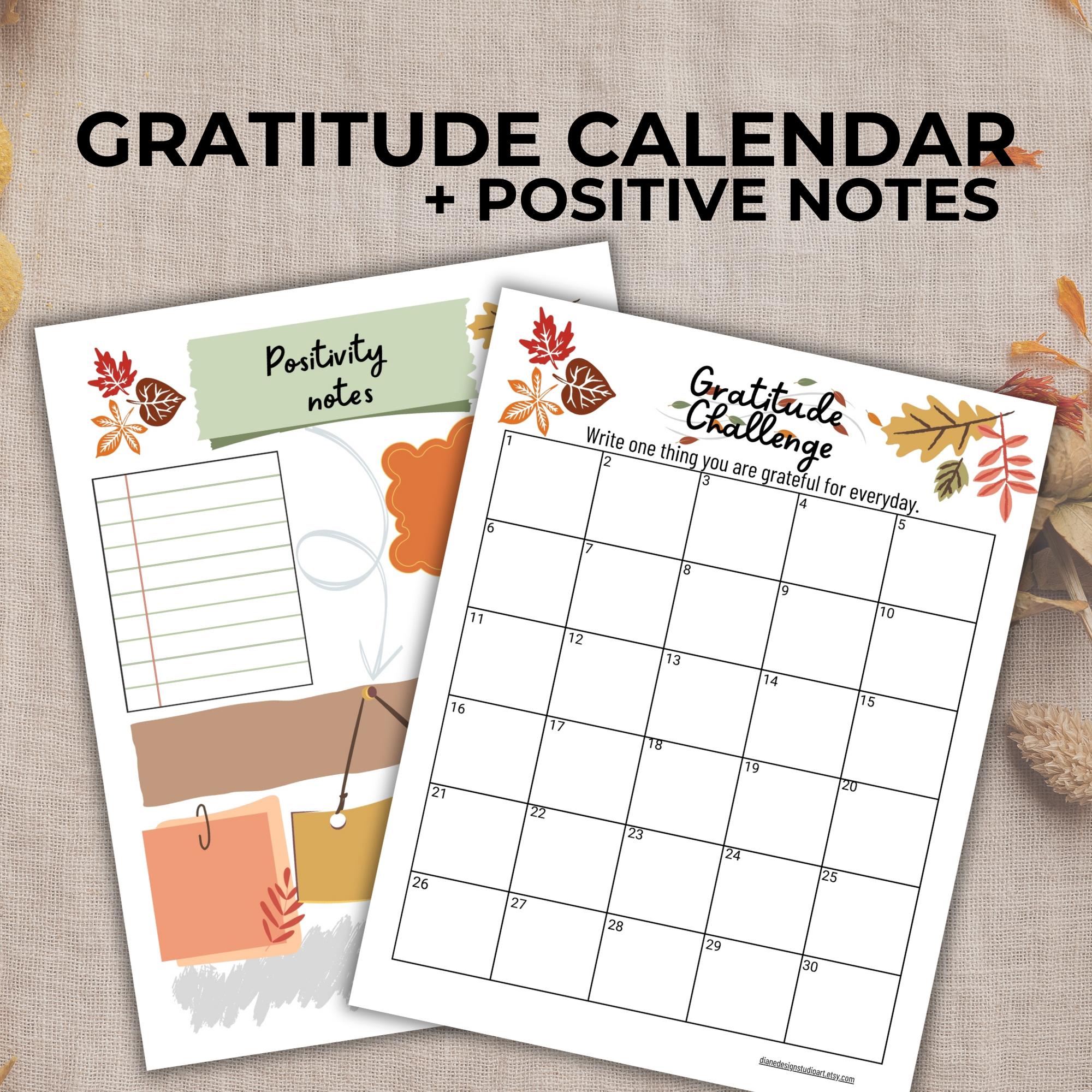 30 Day Gratitude Challenge Printable Gratitude Journal Printable 30 Day ...
