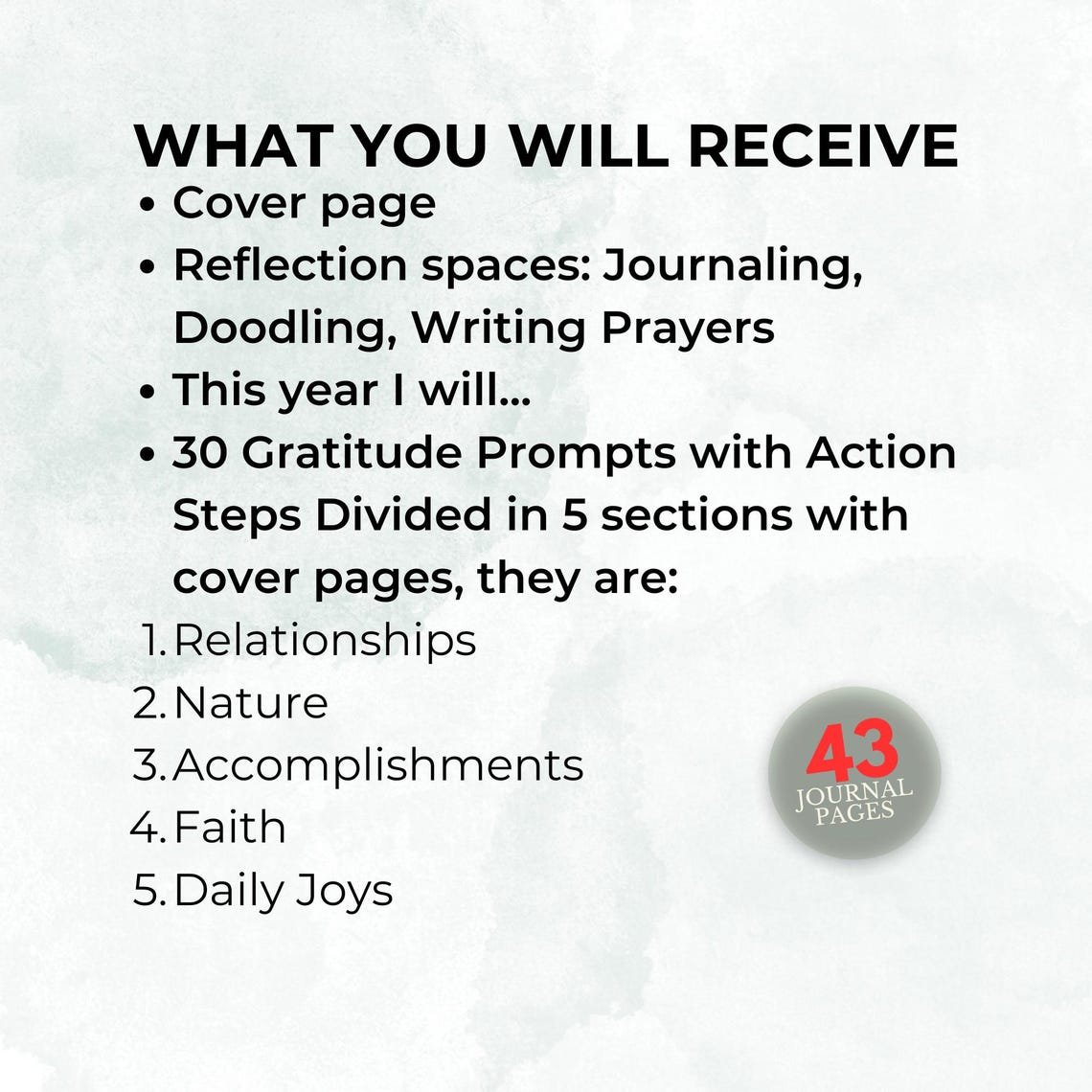 New Years Resolution Journal Prompts for New Year Resolution Gratitude ...