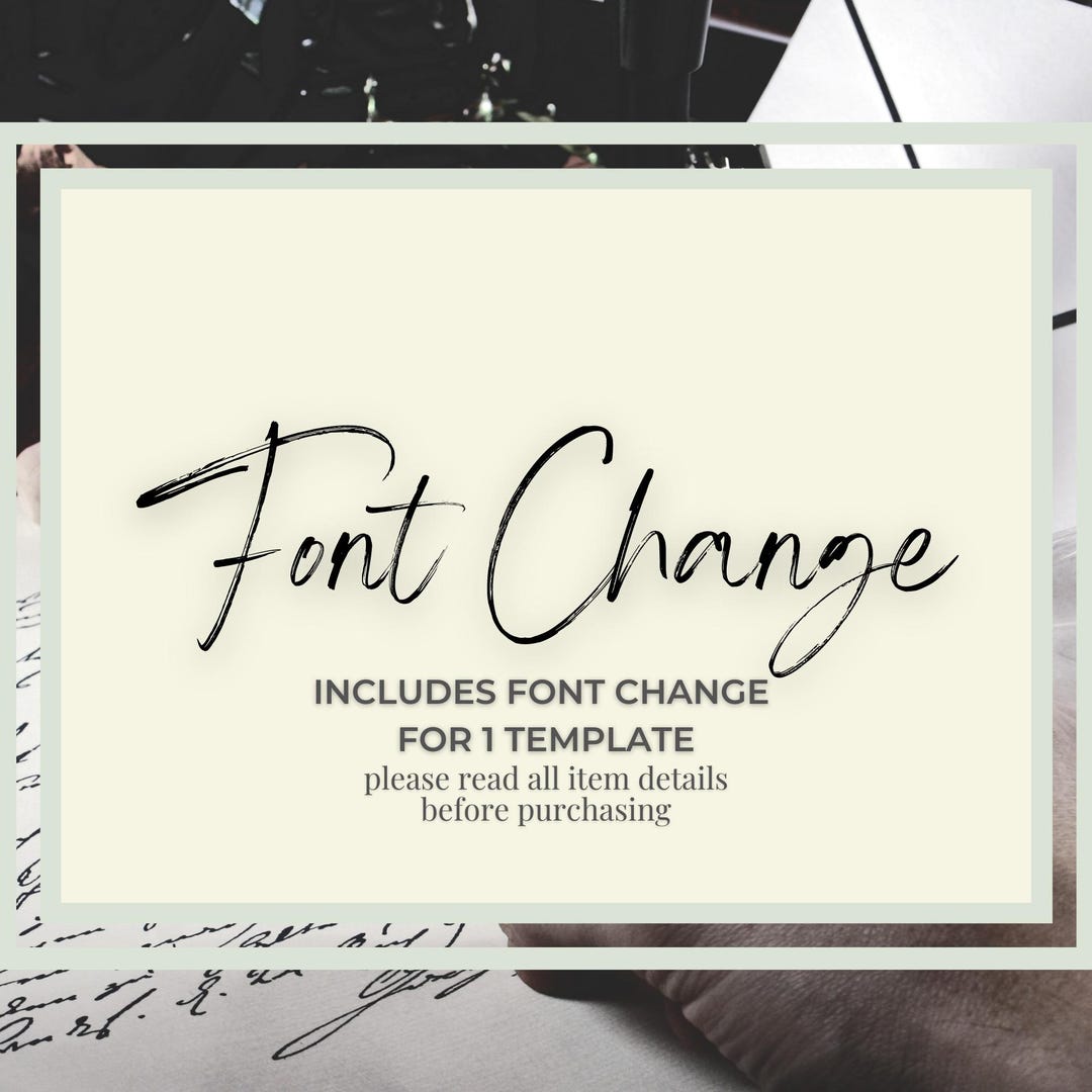 Font Change Add on Service by Diane Design Studio Art Additional Font ...
