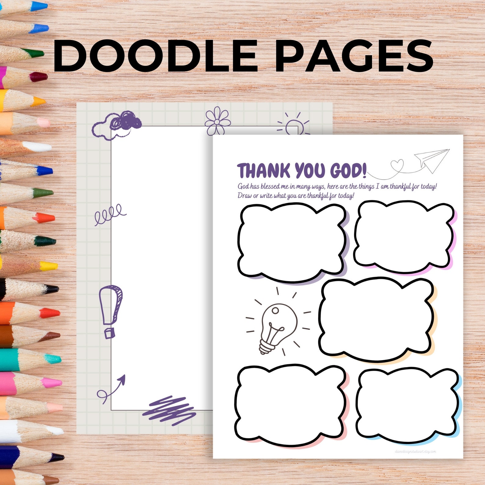 Printable Daily Prayer Journal Finger Prayer Kid Journal Page Printable ...