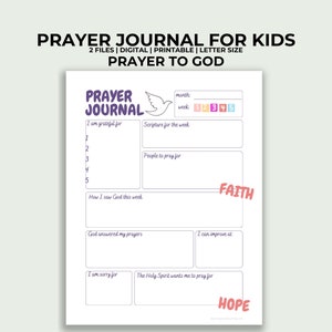 5 Finger Kid Prayer Finger Printable Daily Prayer for Kids Printable ...