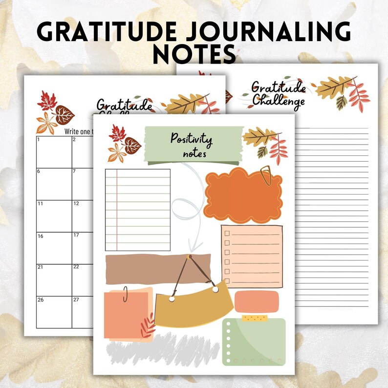 November 30 Day Gratitude Challenge Printable Checklist Calendar Month ...
