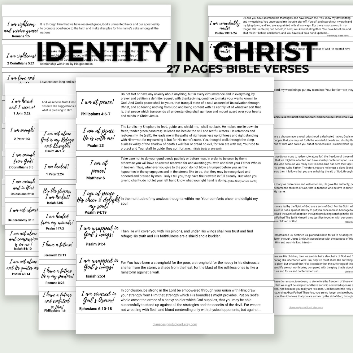 Printable DIY Scripture Jar Printable Youth Leader Bible Verse Jar DIY Identity in Christ ...