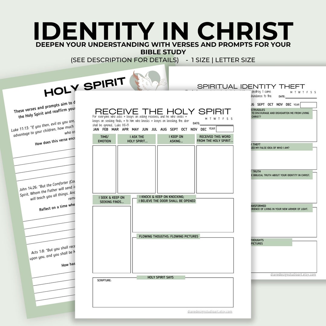 Identity in Christ Bible Study Daily Spirit Prayer Prompt Faith Based ...