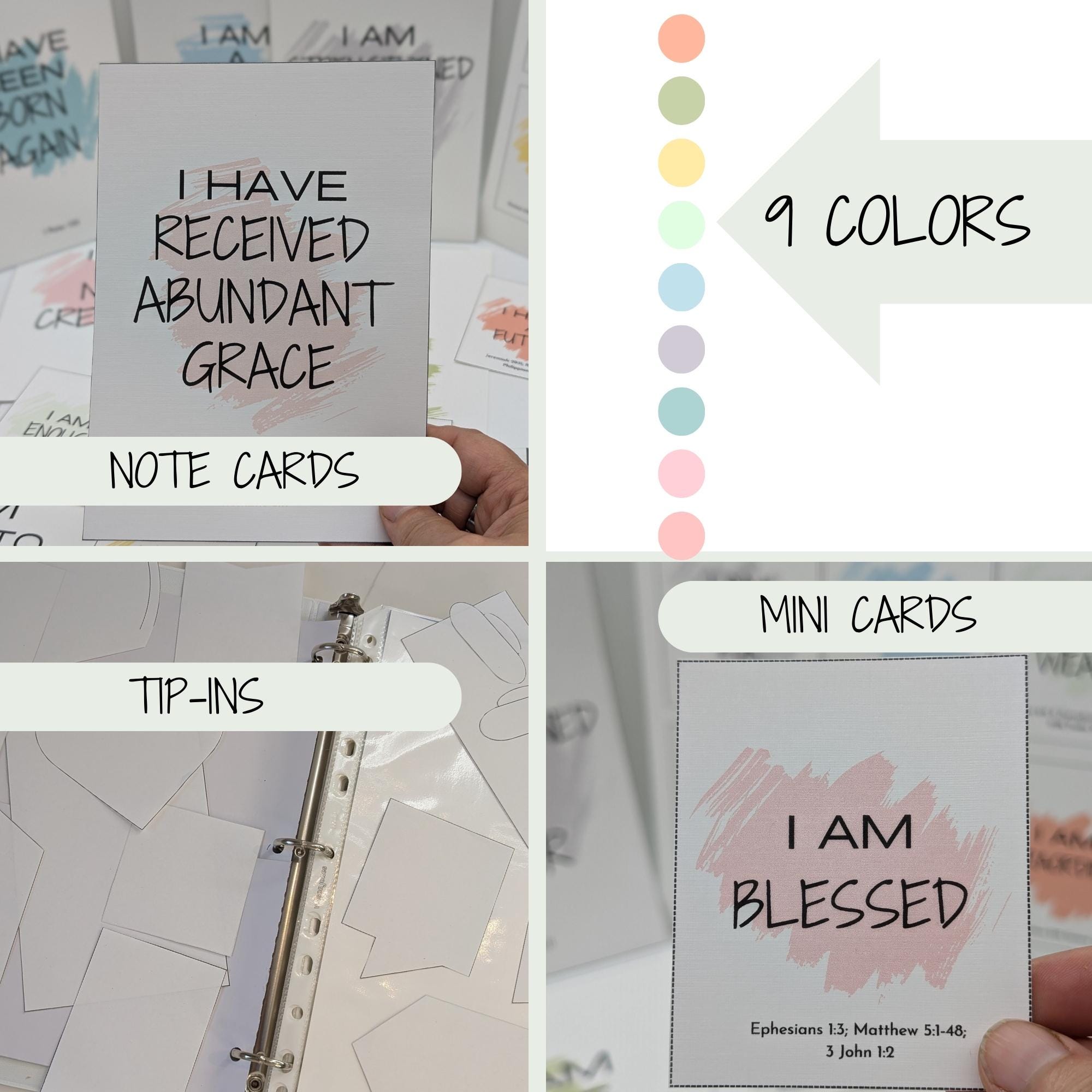 Christian Affirmation Card Identity in Christ Card Bible Verse ...