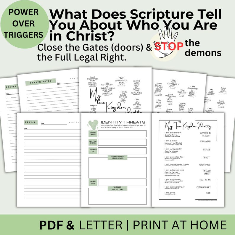Christian Identity Quote Affirmation Worksheet for Shifting Youth ...