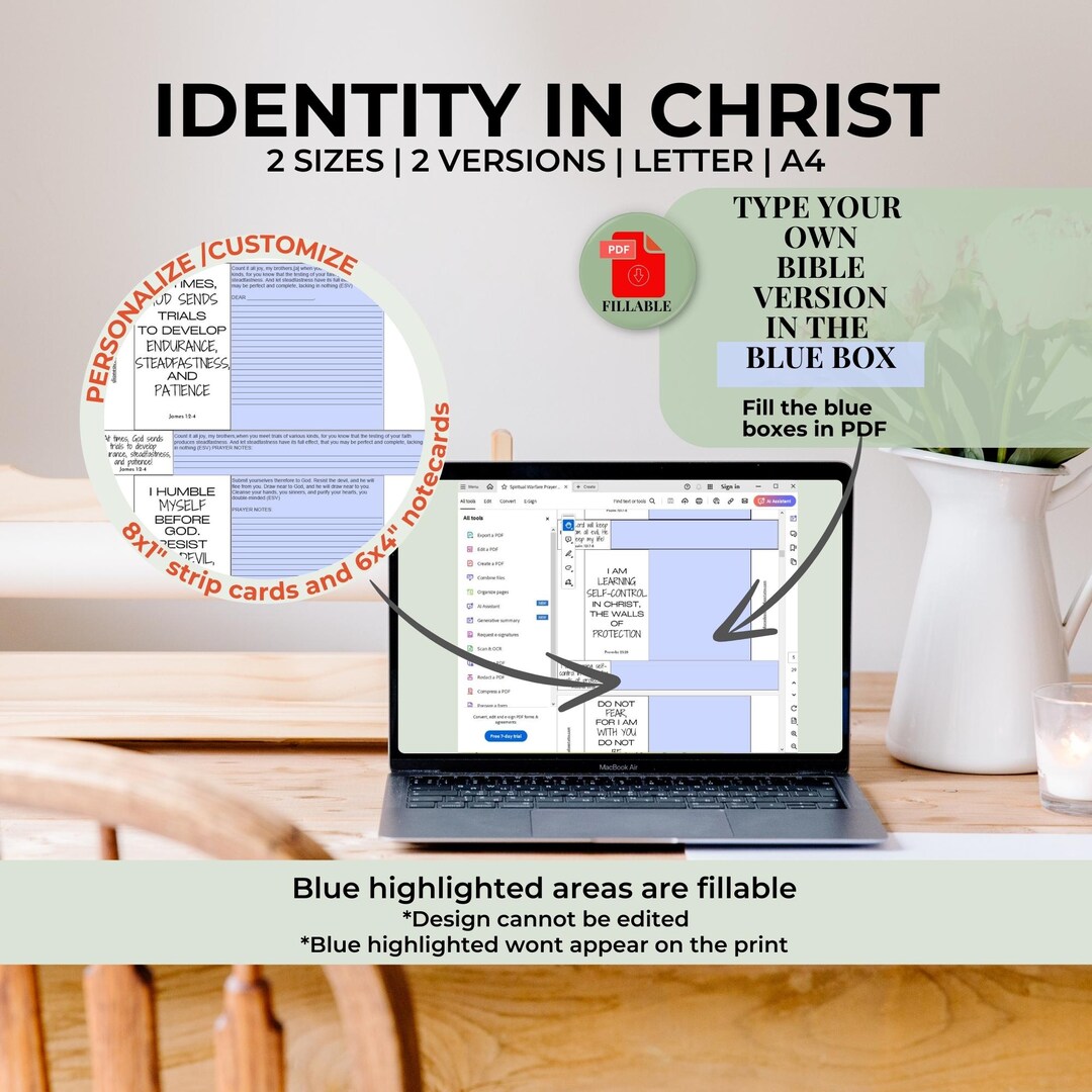 Spiritual Warfare Bible Verses Printable Card Set Scripture Quotes ...