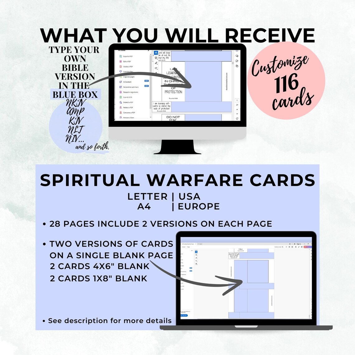 Editable Card Printable Editable Pdf Identity in Christ Scripture Card ...