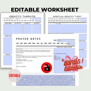 Identity in Christ Printable Worksheet Printable Editable Page ...