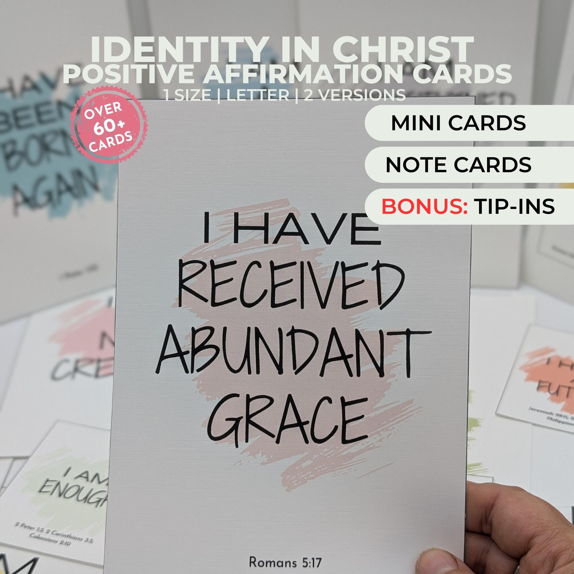 Christian Affirmation Card Identity in Christ Card Bible Verse ...