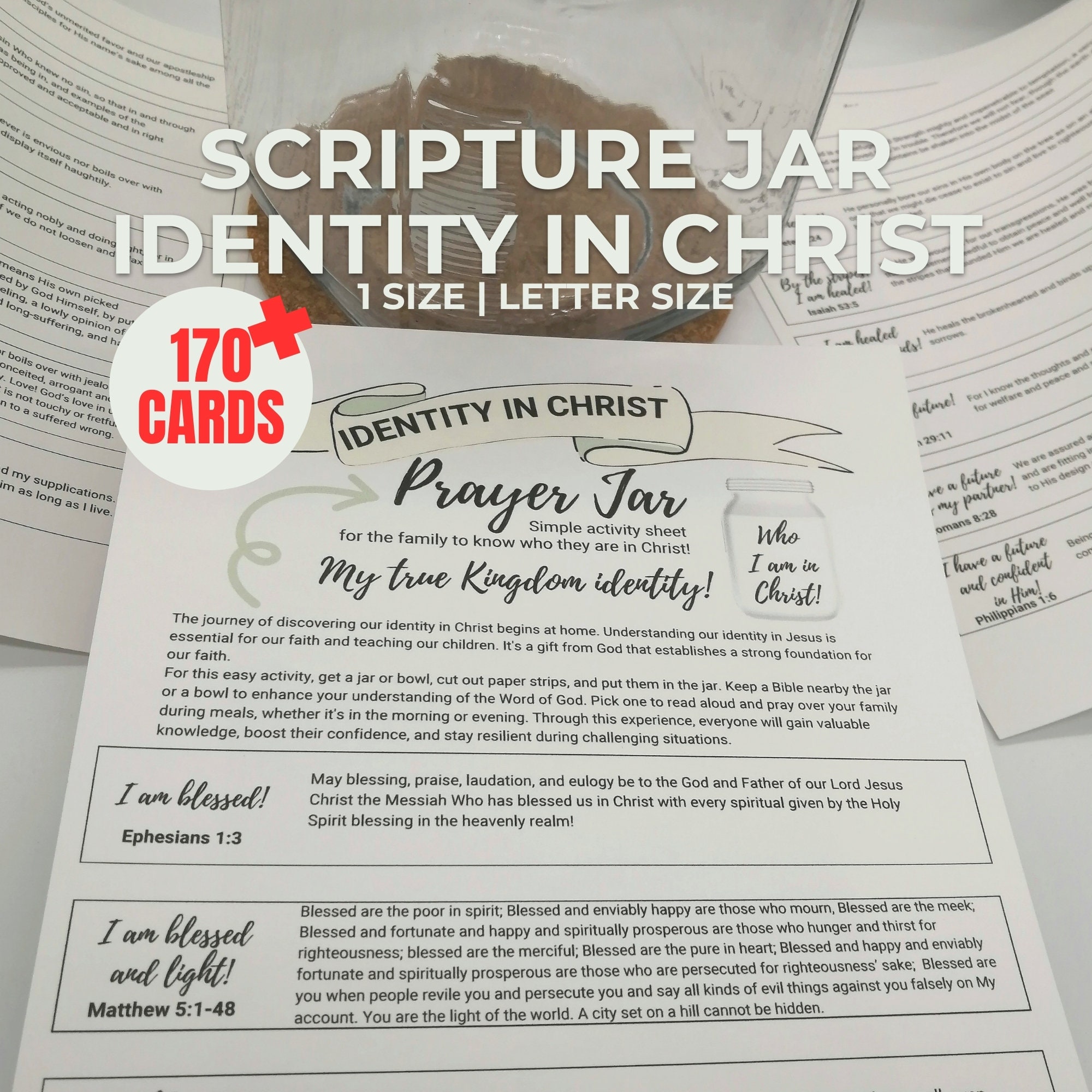 Family Activity Kit DIY Bible Verse Jar DIY Scripture Prayer Jar ...