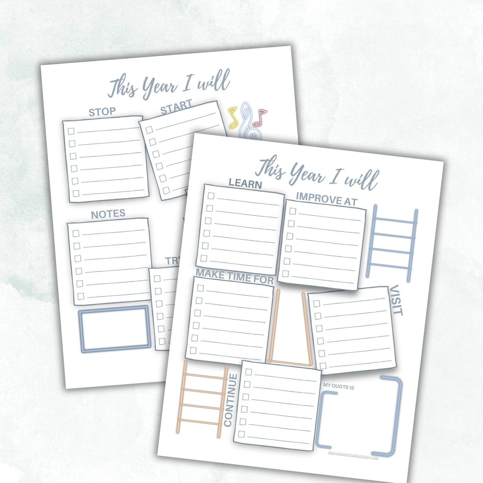 New Years Resolution Journal Prompts for New Year Resolution Gratitude ...