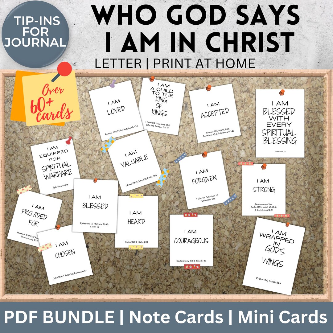 Identity in Christ Who God Says I Am Identity Quotes Printable ...