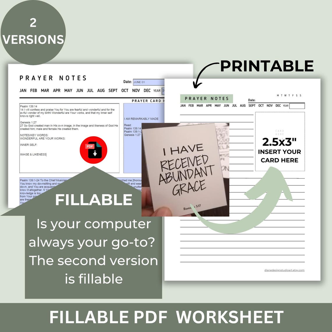 Printable Bundle Identity in Christ List PDF Fillable Worksheet ...