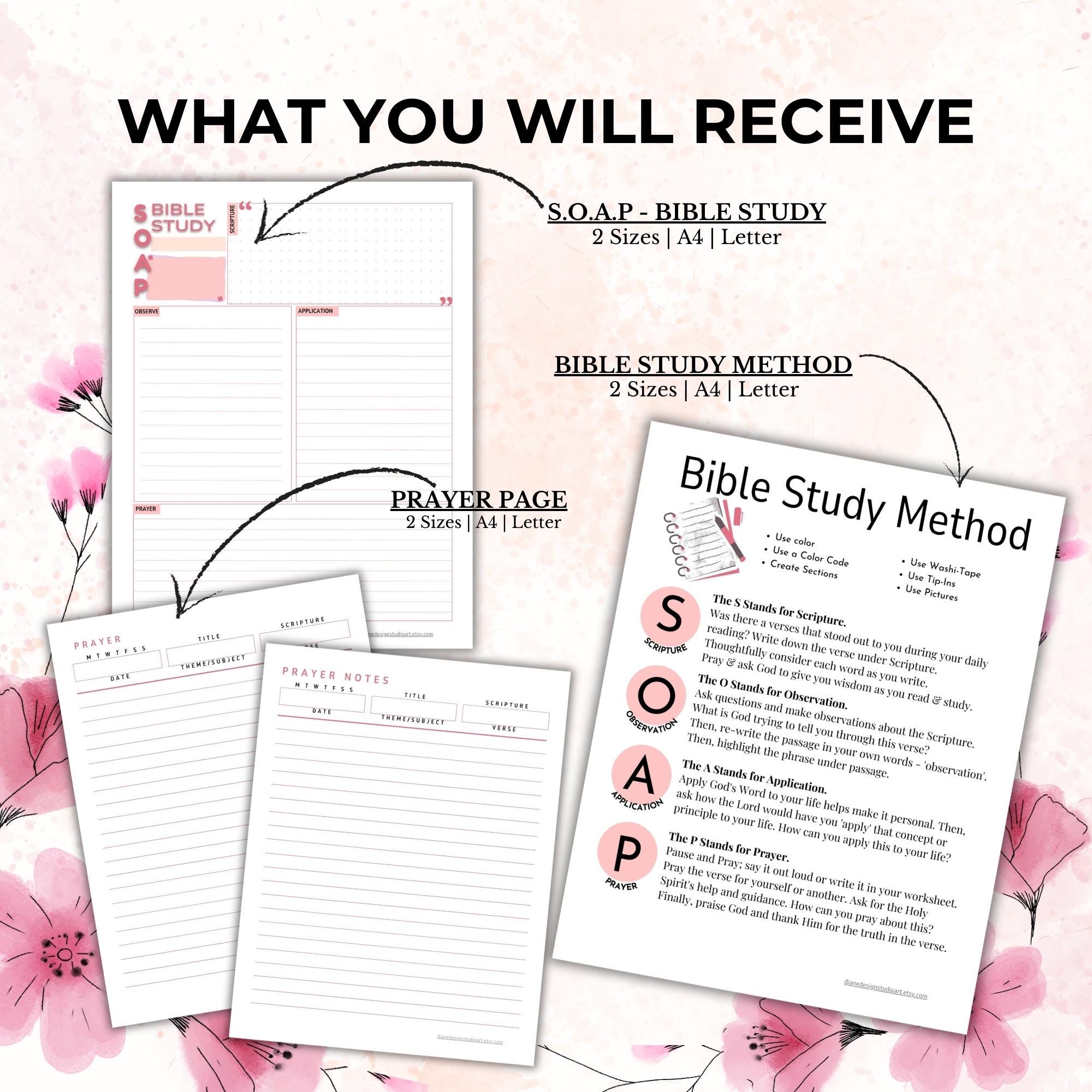 Prayer Journal Printable Bible Study Soap Bible Study Printable Prayer ...